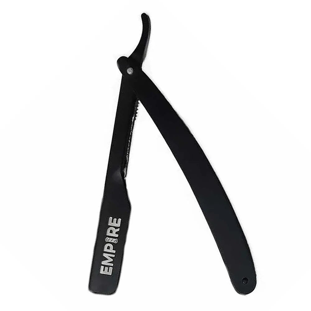 #EMP100 Empire Black Steel Razor (Push Out) – Empire Barber Supply